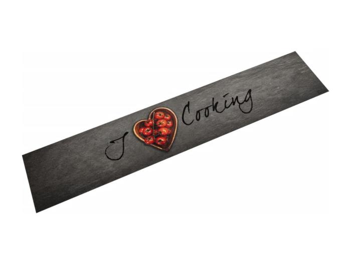 Tapete de cozinha lavável Cooking text 60x300 cm veludo Tapete de cozinha lavável Cooking text 60x300 cm veludo