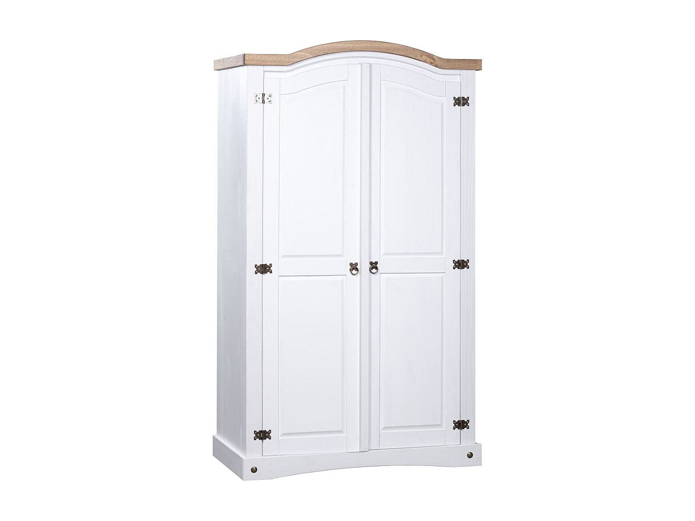 Garde-robe avec 2 portes Gamme Corona pin mexicain Blanc