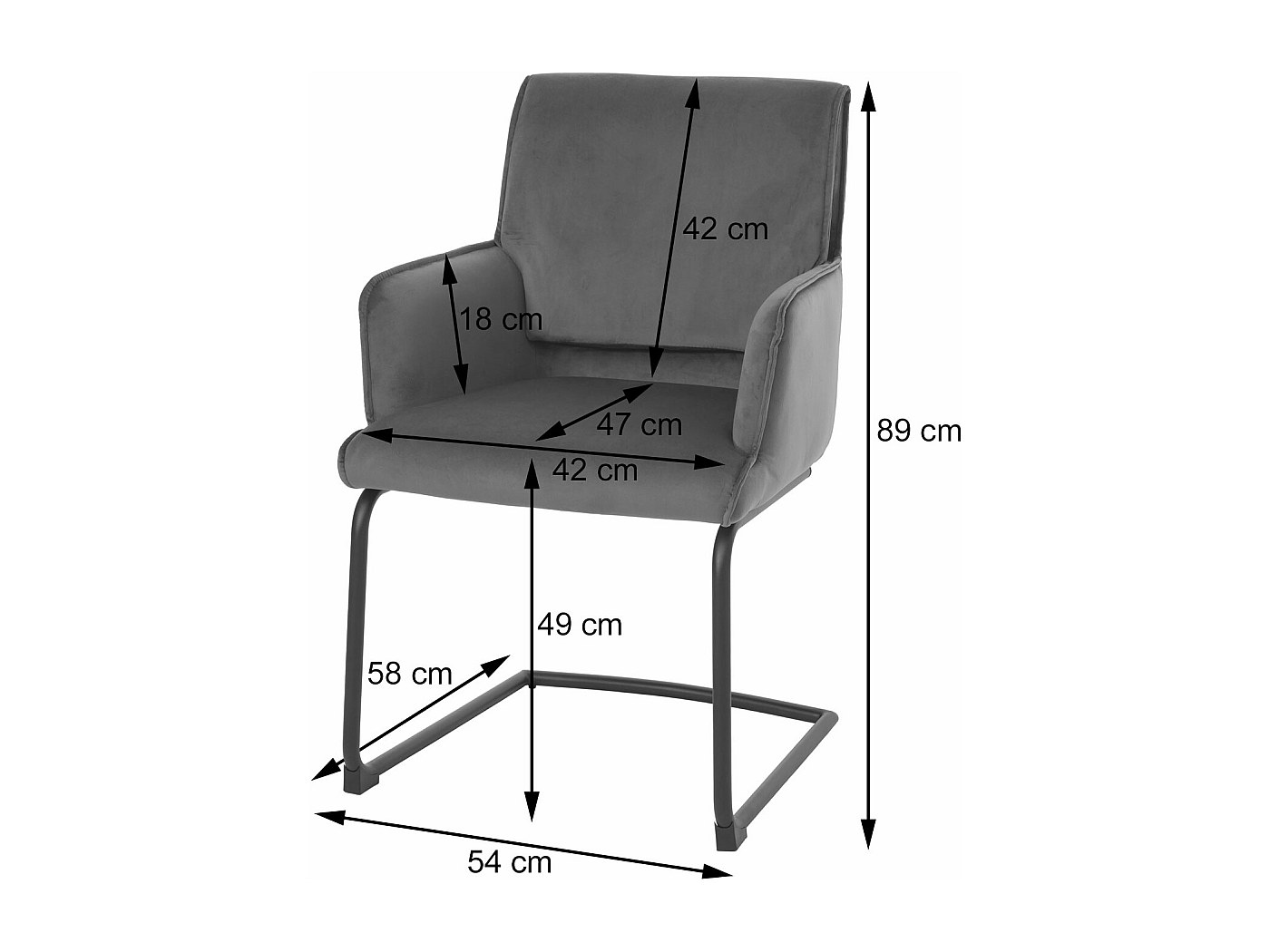 Silla basculante MCW-N60, verde
