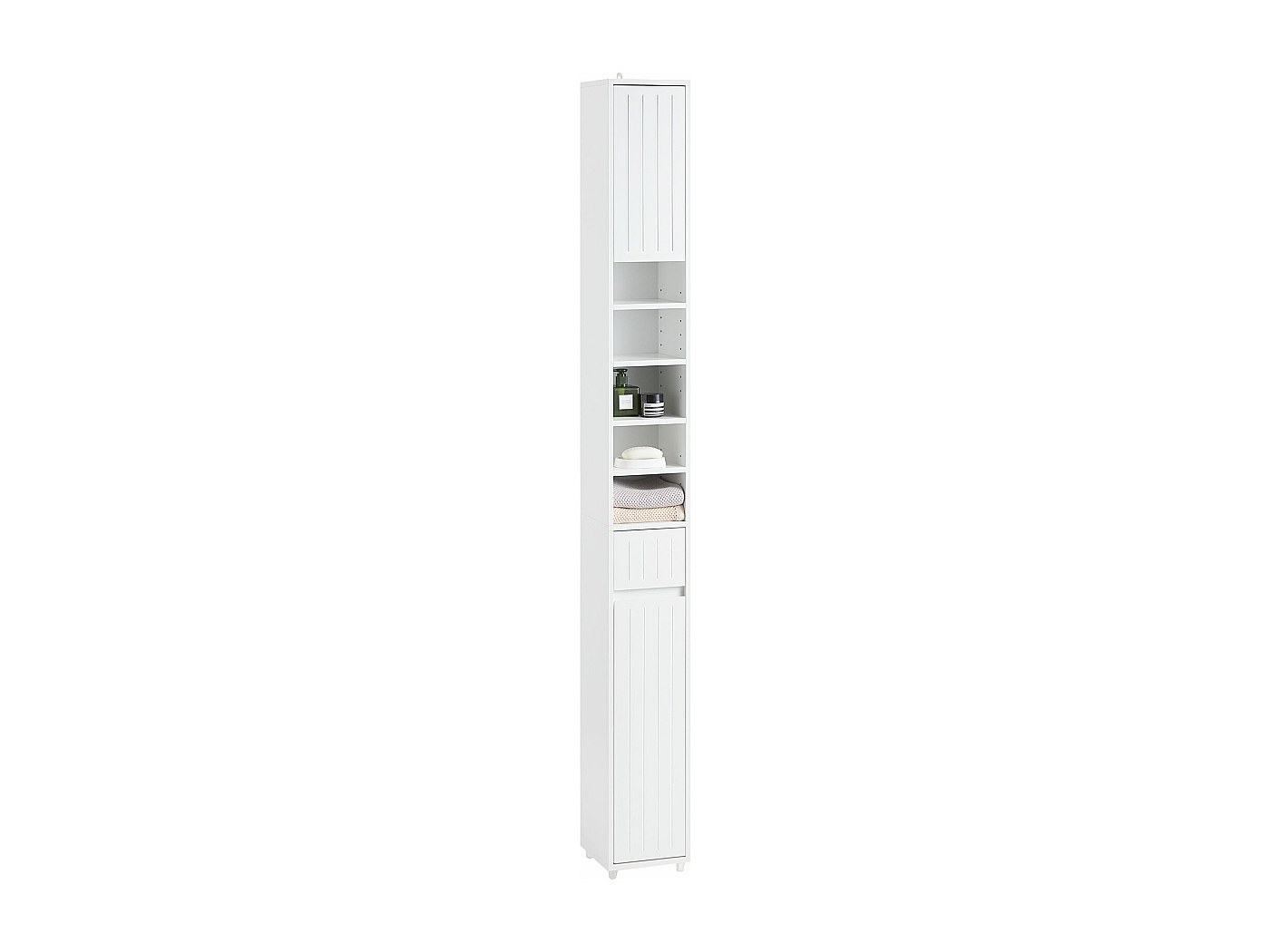 SoBuy BZR160-W Meuble Colonne Salle de Bain, Armoire de Rangement ...