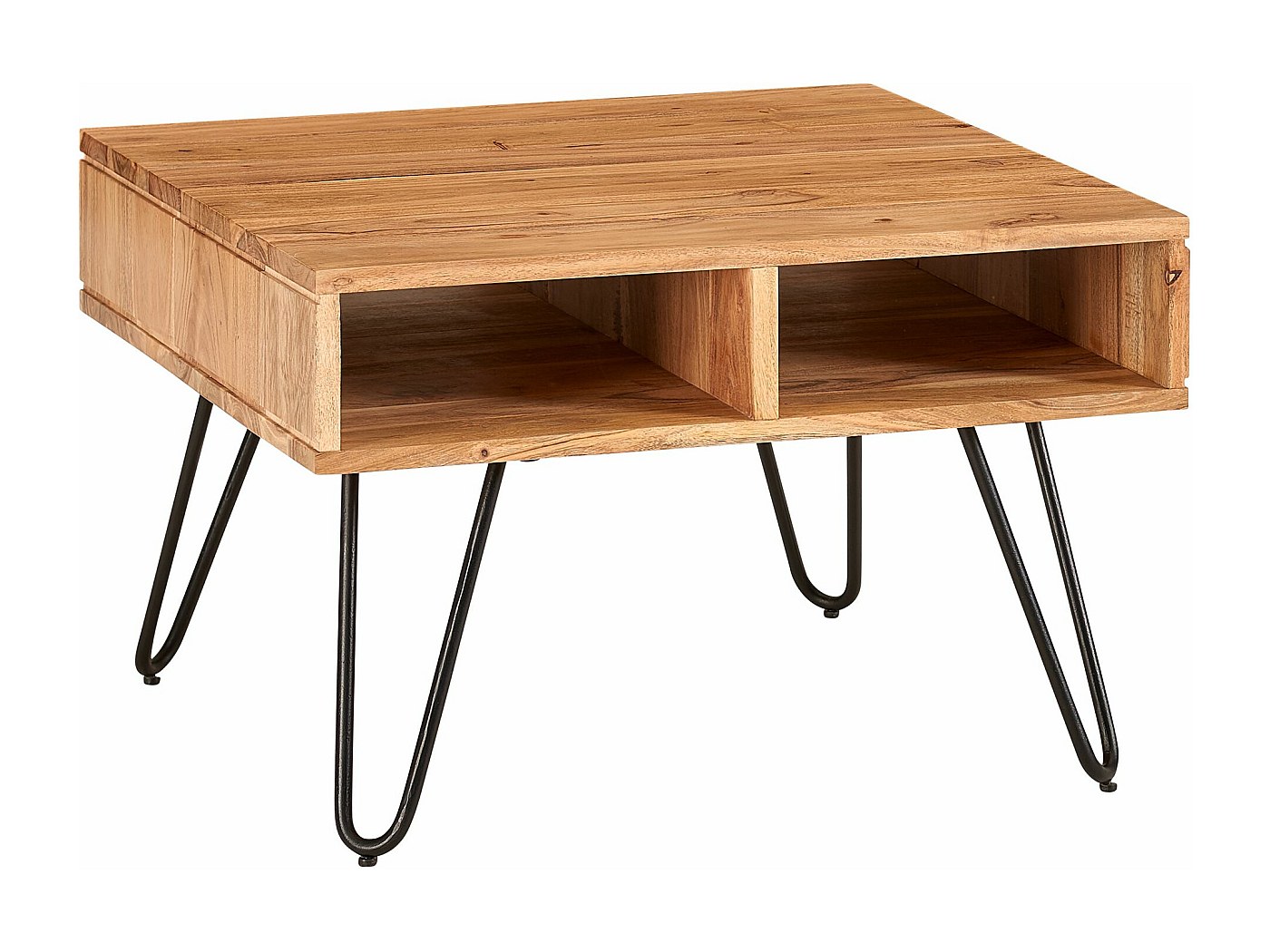 table basse 60x40x60 cm acacia bois massif / métal table basse design ...