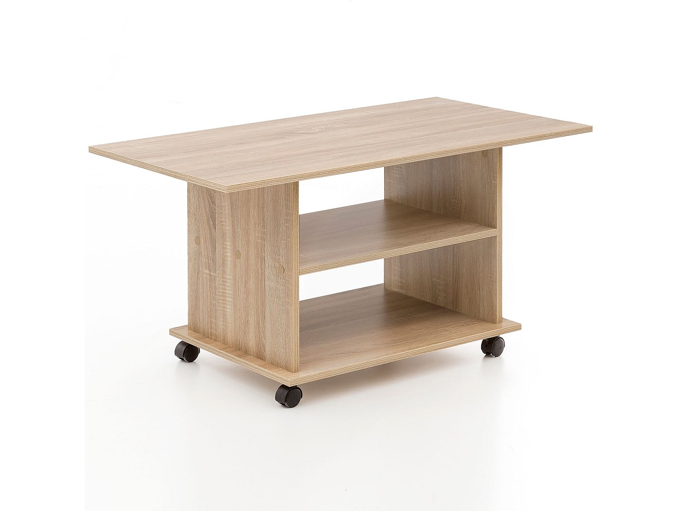 Table basse design WL5.739 95 x 51 x 54,5 cm Sonoma Rotatif à roulettes ...