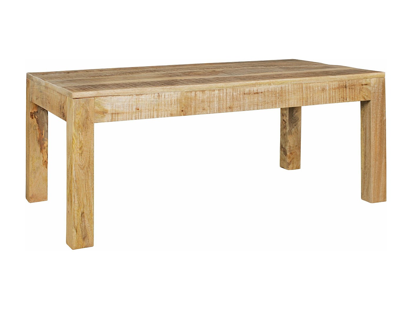 table basse RUSTICA 110 x 60 x 47 cm en bois massif Mango Nature ...