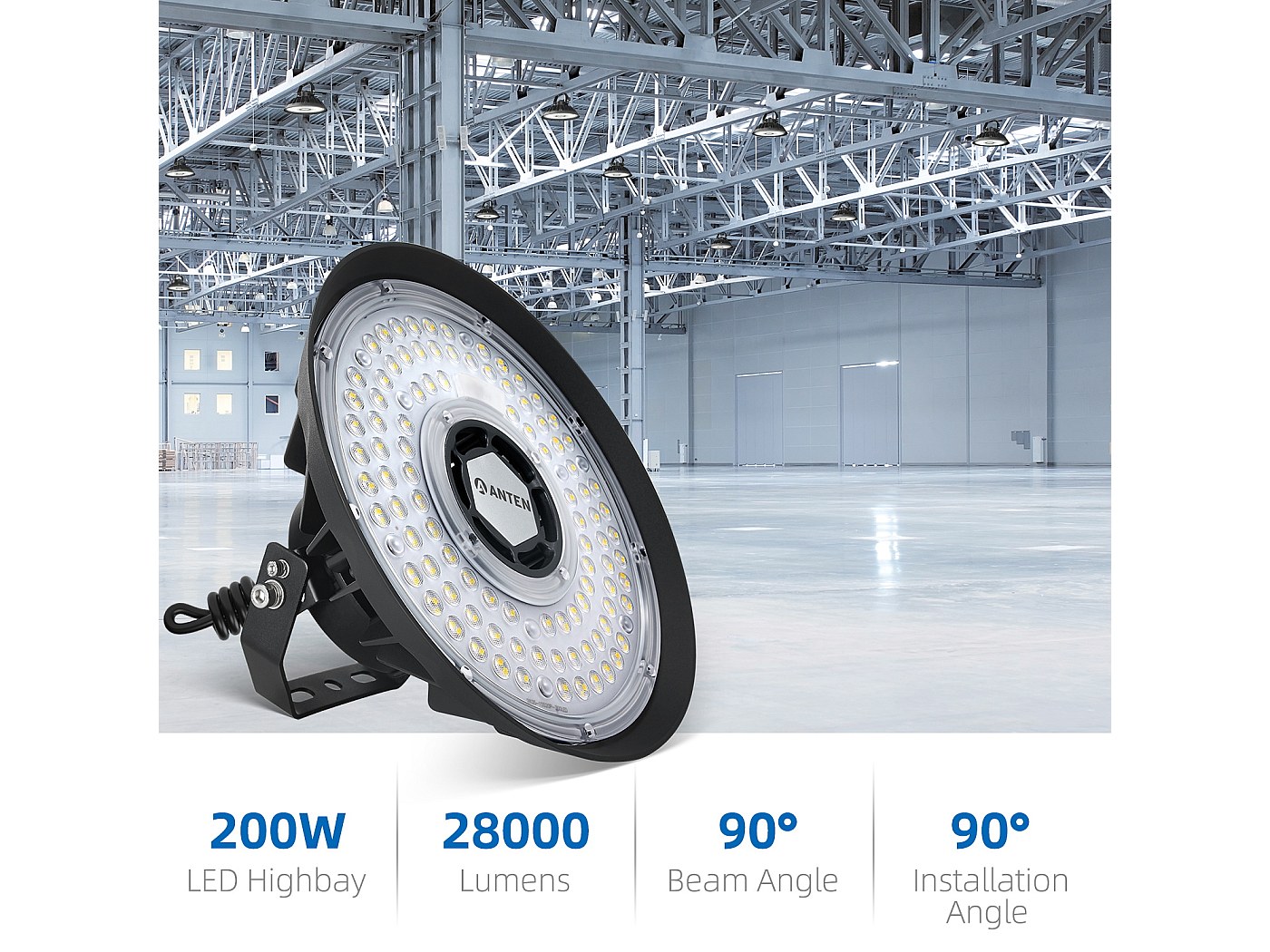 Anten Spot LED d'intérieur 200 W 28000 lm en blanc froid (5000 K ...