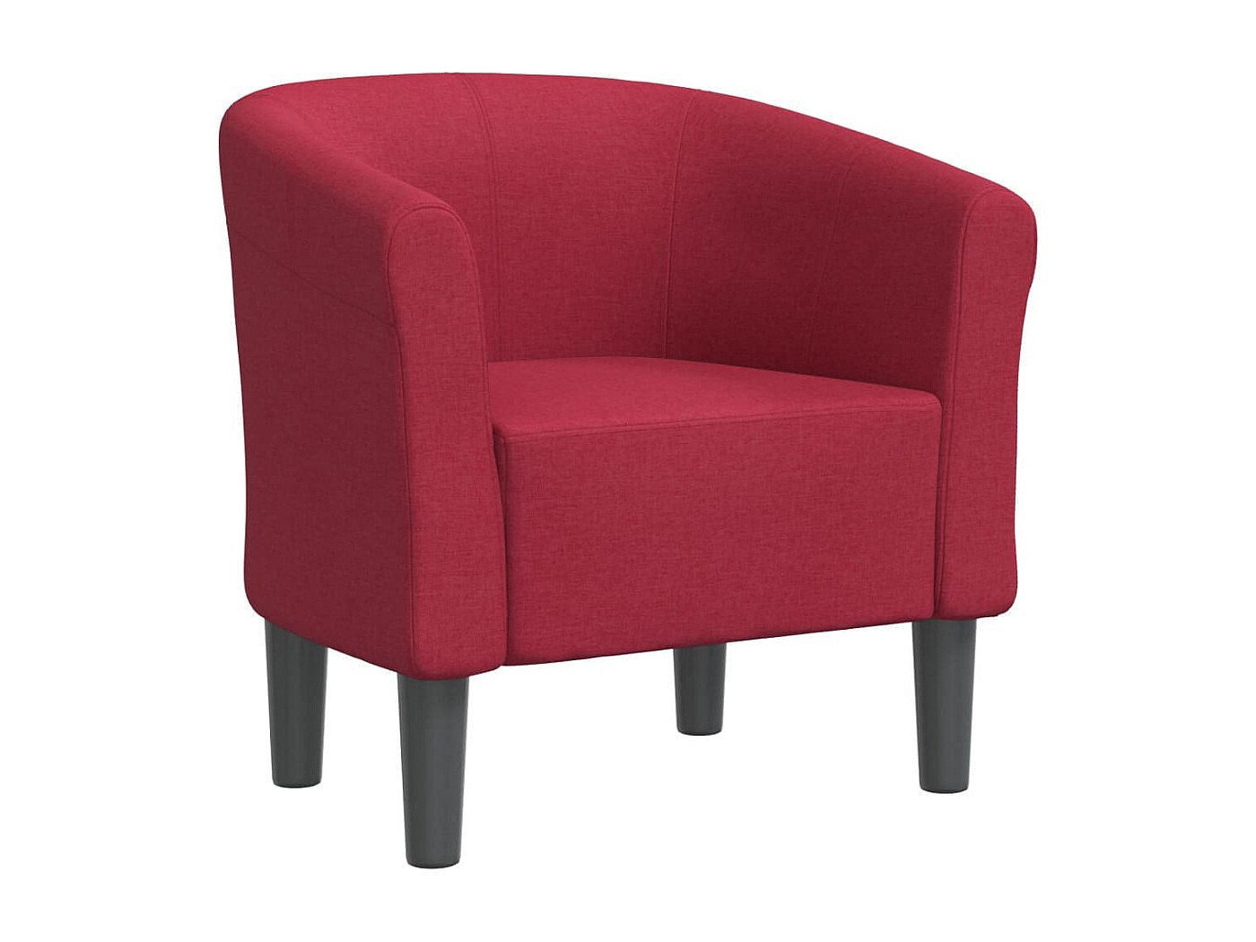 Sillón de tela rojo tinto
