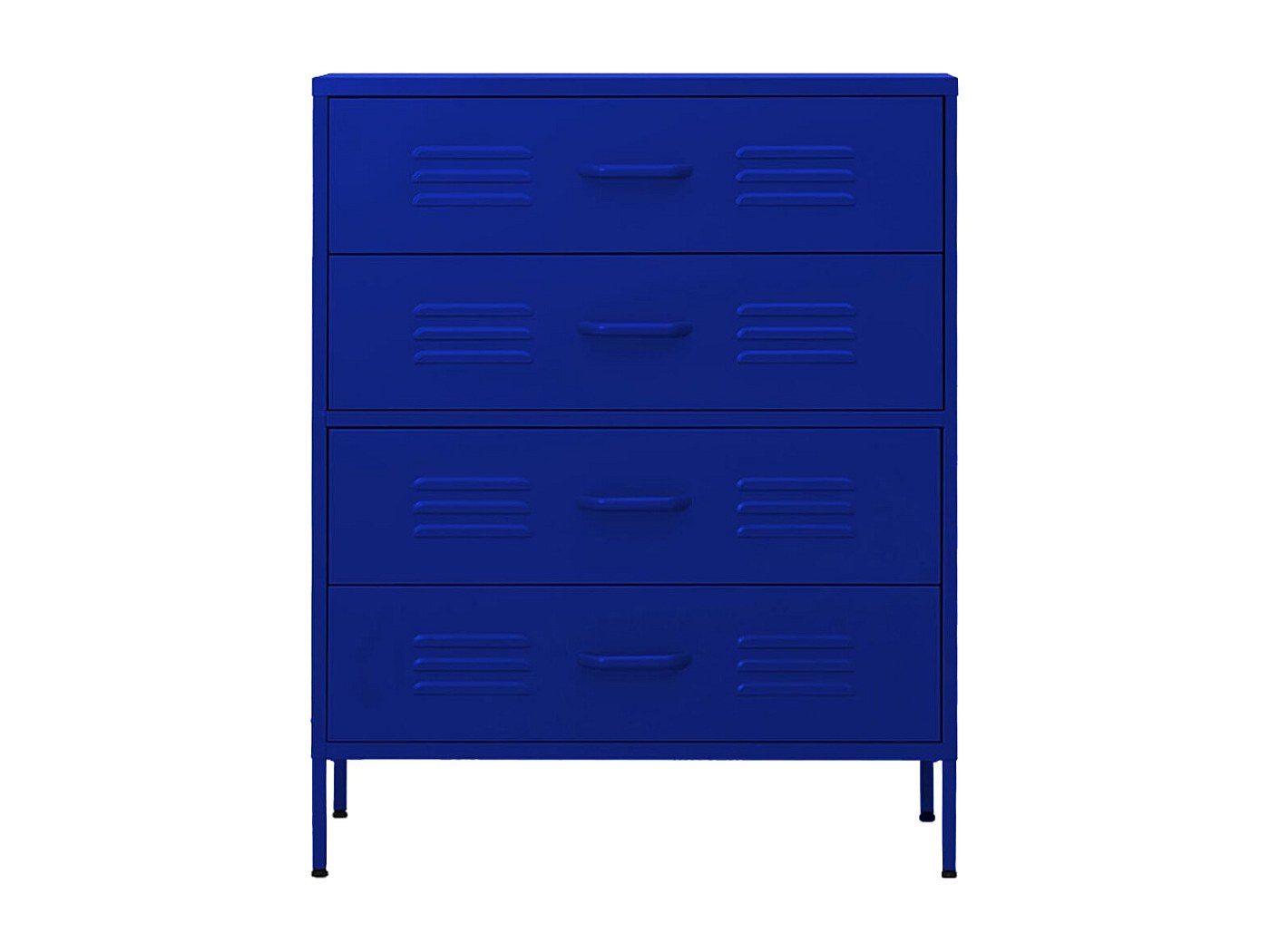 Cómoda Azul marino 80x35x101,5 cm Acero