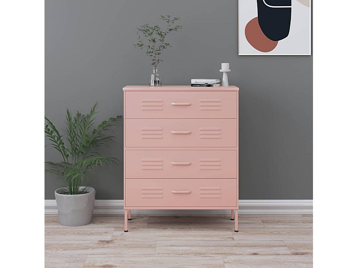 Commode Rose 80x35x101,5 cm Acier