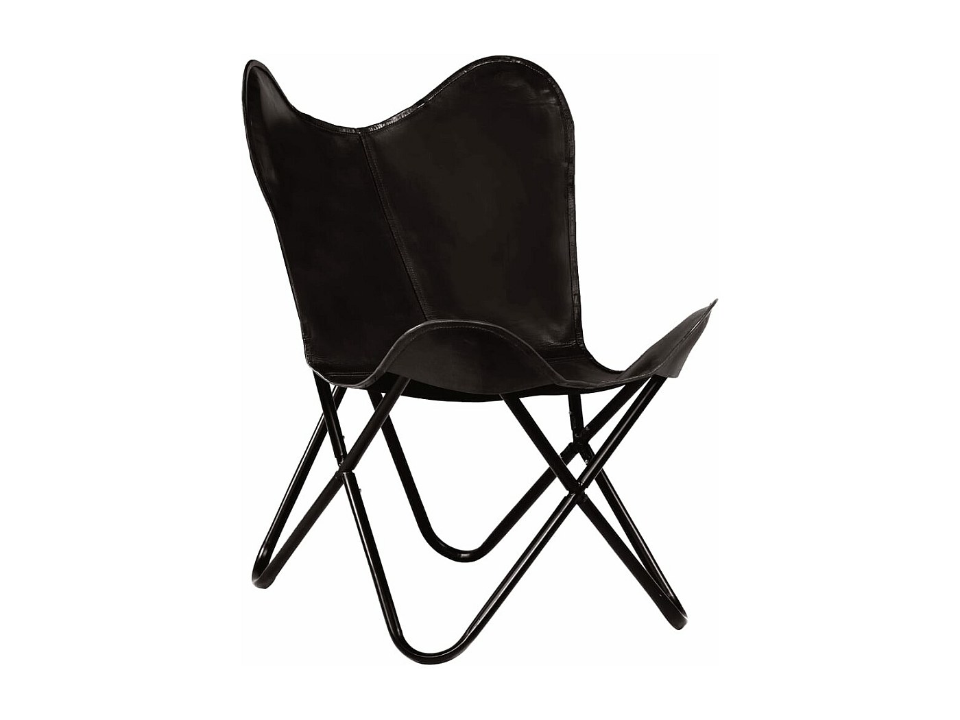 Silla Butterfly para niño de cuero auténtico negro