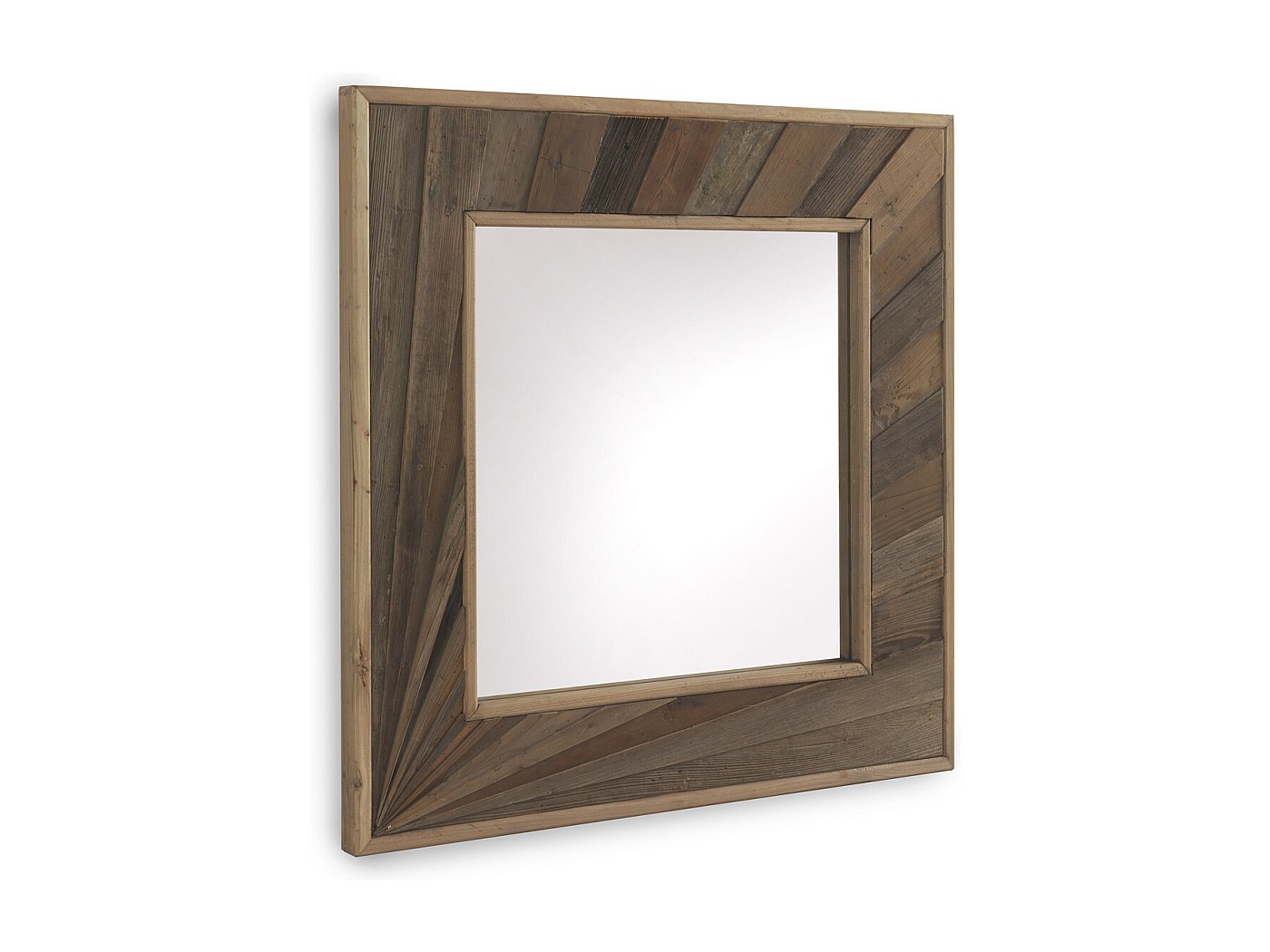 Specchio quadrato in legno laminato
