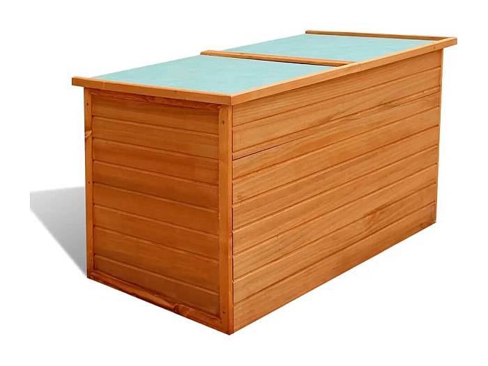 Caja de almacenaje para jardín 126x72x72 cm Madera
