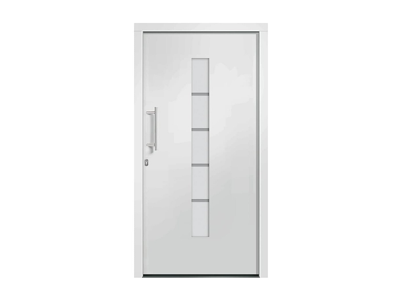 Puerta de entrada Aluminio y PVC Blanco 100x210 cm