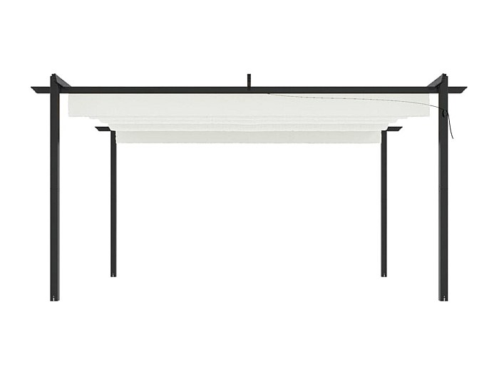 Tonnelle de jardin avec toit rétractable 4x3 m Crème