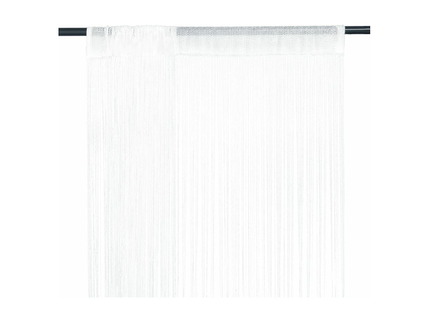 Rideau en fils 2 pcs 100 x 250 cm Blanc