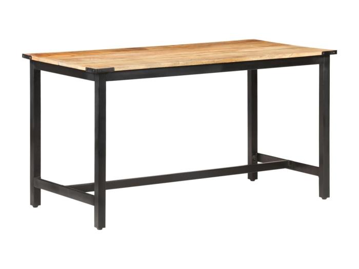 Mesa De Comedor De Madera Maciza De Mango Rugosa 140x70x76 Cm