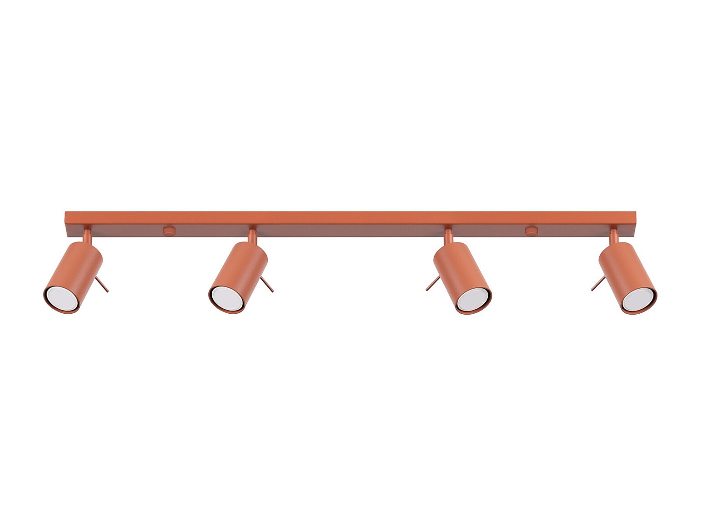 Plafondlamp modern van - 4 lichtbronnen - L.81 x H.17 cm - rode oker