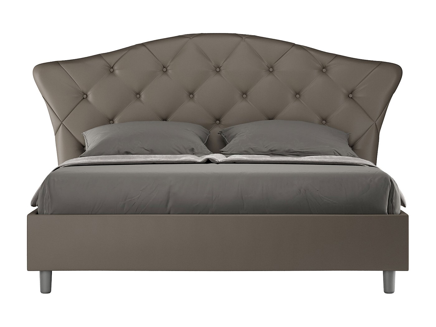 Cama de casal queen size com arrumação estofada 160x200 pele sintética ...