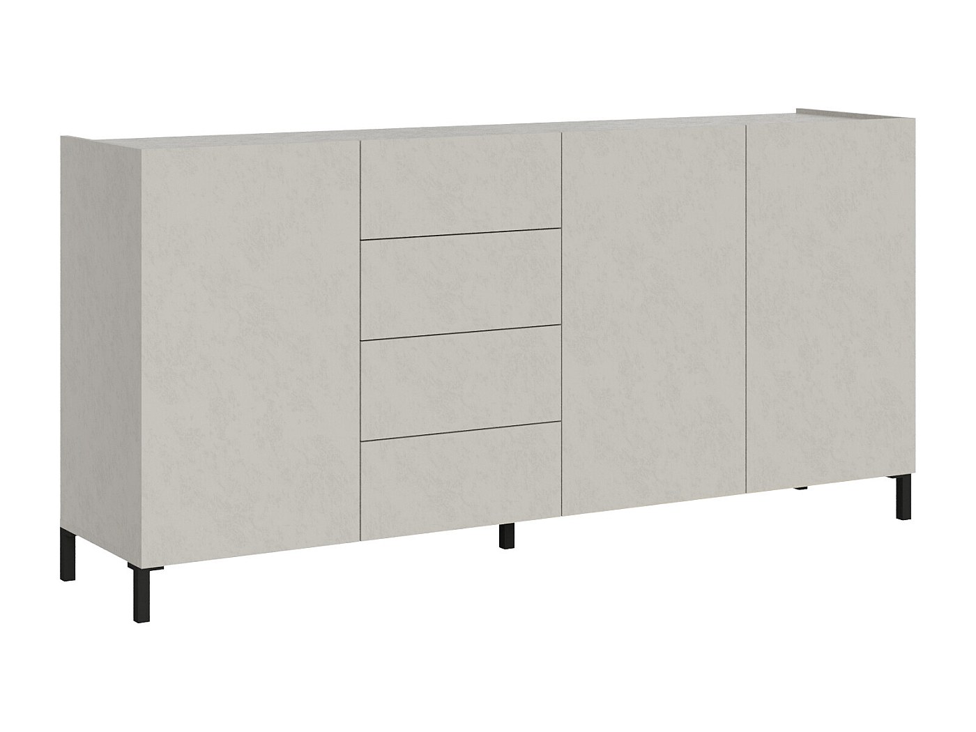 Solaria Modern dressoir 174 cm in kasjmier - 3 deuren en 4 laden voor ...