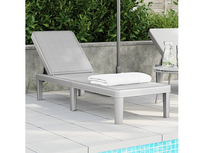 Chaise longue regulable en altura con 4 posiciones de polipropileno