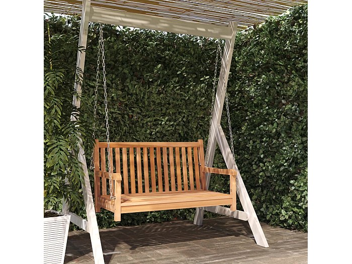 Balancelle Bois de teck massif 114x60x64 cm