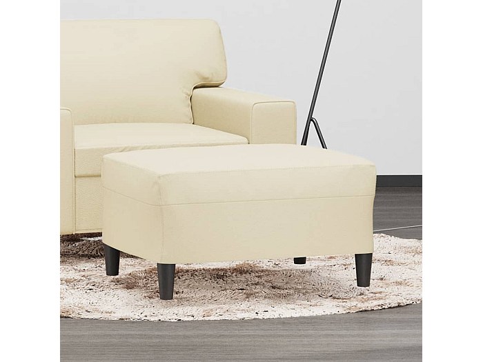 Repose-pied Crème 70x55x41 cm Similicuir