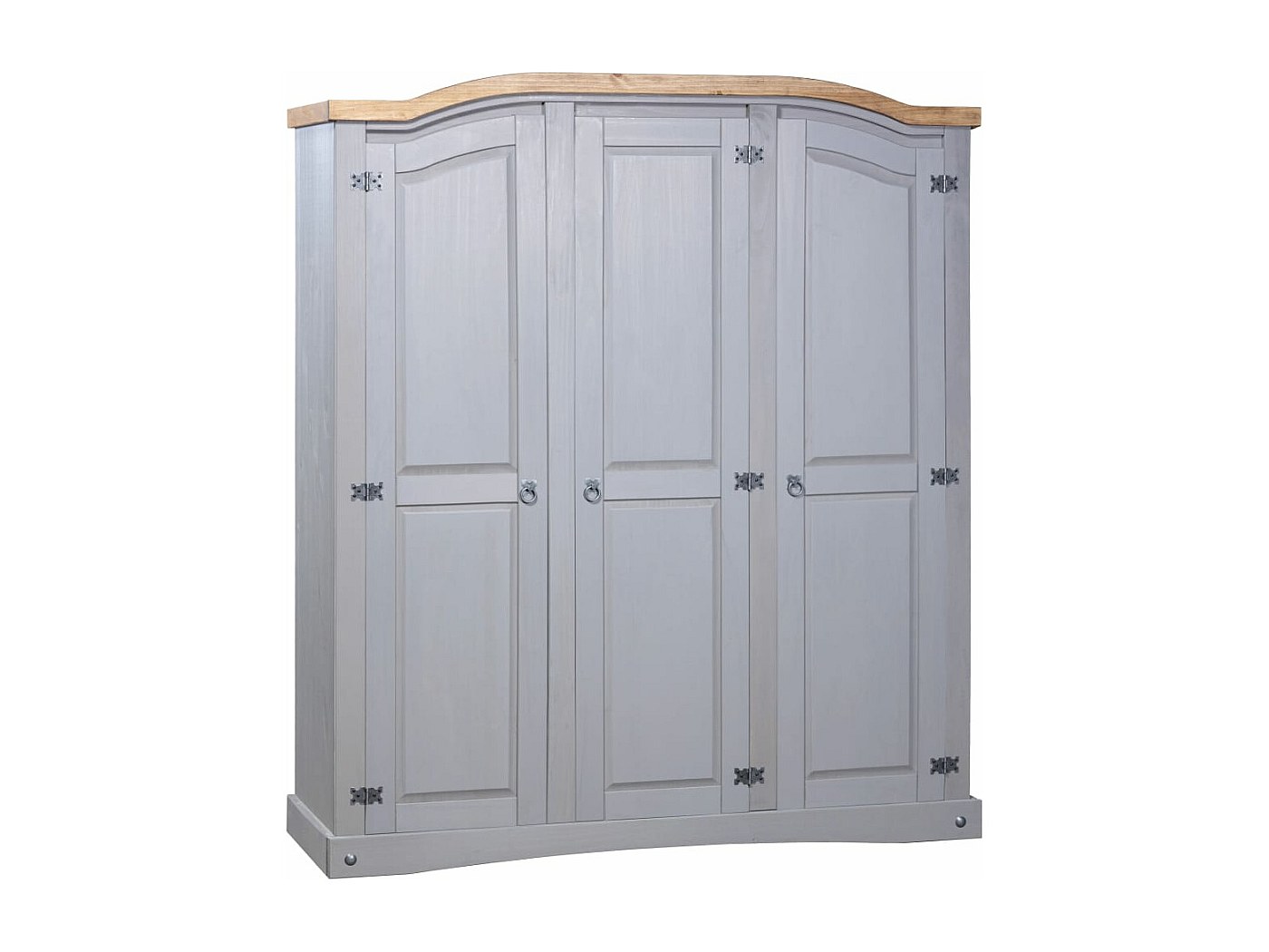 Garde-robe avec 3 portes Gamme Corona pin mexicain Gris