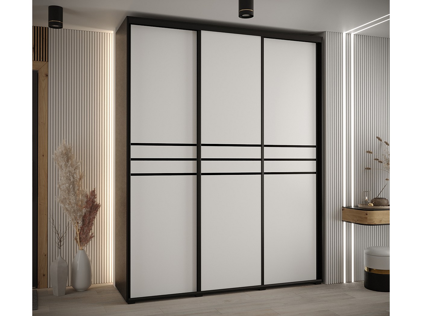 ARMOIRE DAVOS 10 À PORTES COULISSANTES 235,2/190/45 3 portes