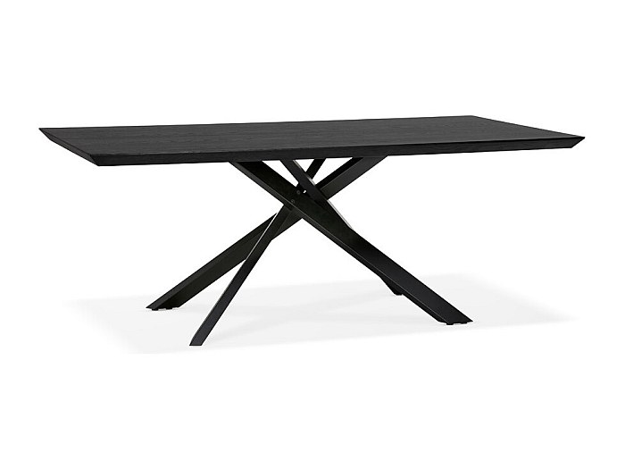Esstisch mit zentralem X-förmigem Bein - WALABY - zwart - 200x100x75,5 cm