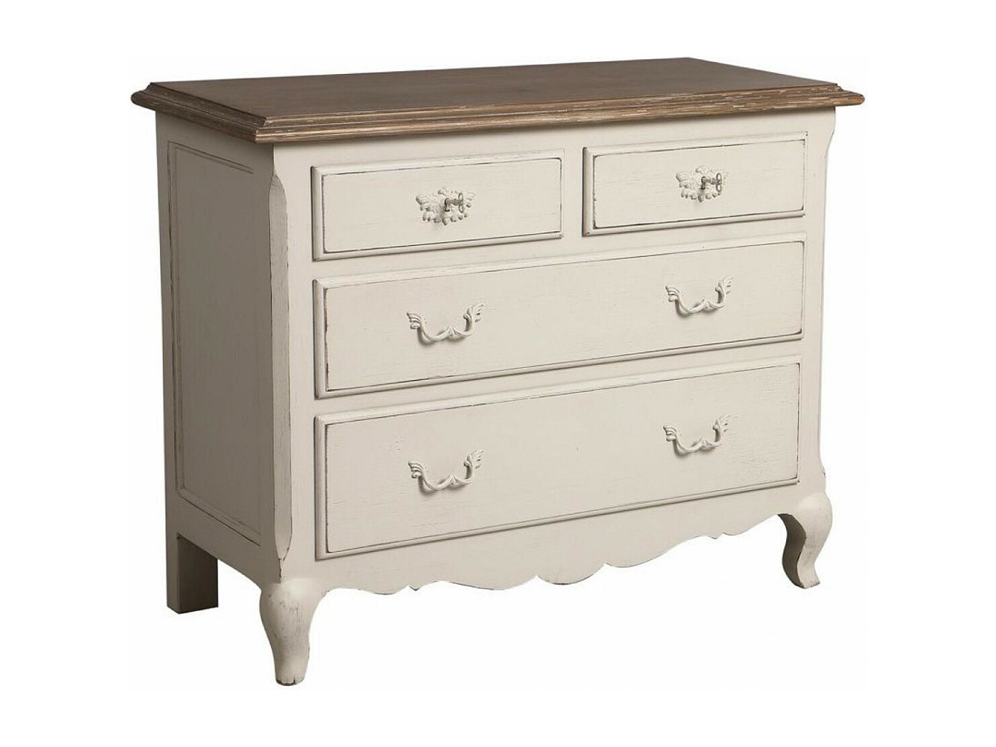 Commode 4 Tiroirs - Bois - Blanc - Interior's