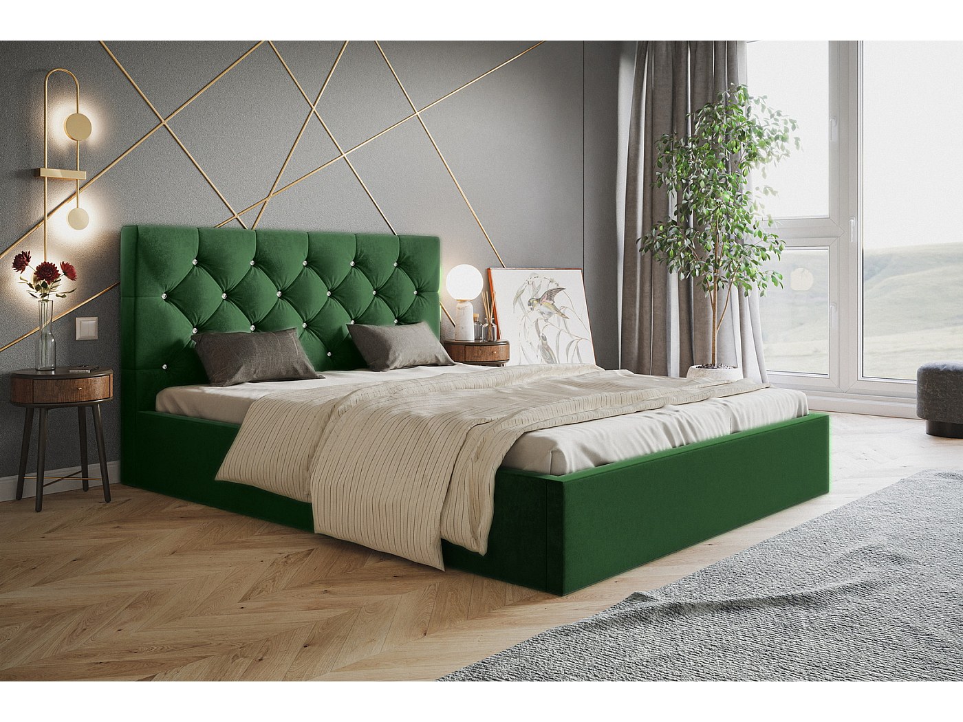 Emporius Lit double 160 x 200 Molly - Lit avec Rangment, Lit adulte ...