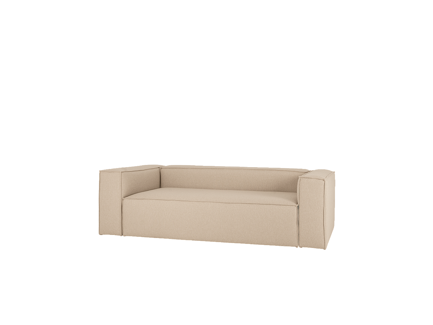 Sofá de 4 plazas color beige de 260x110cm - LOLA - DECOWOOD