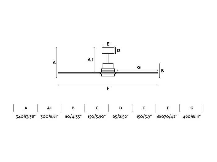 MINI LANTAU S Ventilador DC níquel mate