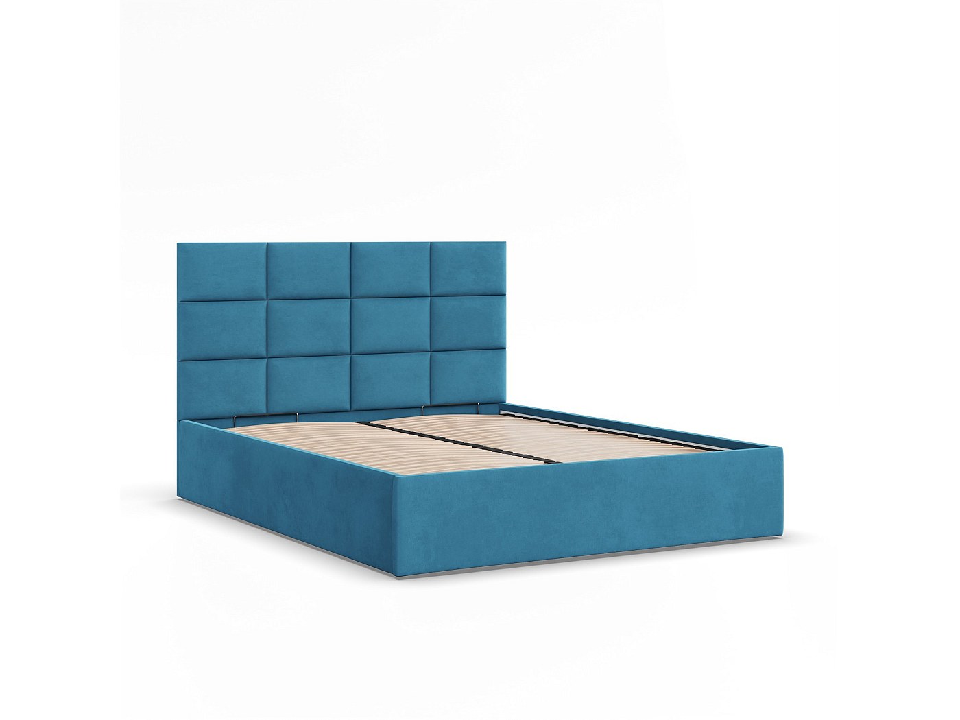 Łóżko tapicerowane z zagłówkiem 160x200 cm, z pojemnikiem na łóżko ...