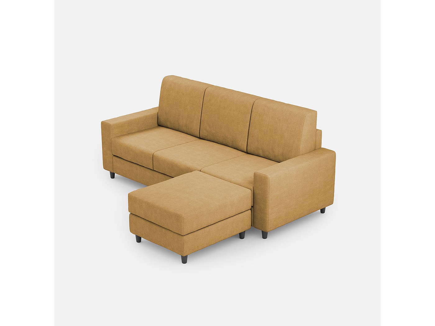 Sofá Sakar 3 plazas (tres plazas de 60 cm) + puf dimensiones exteriores ...