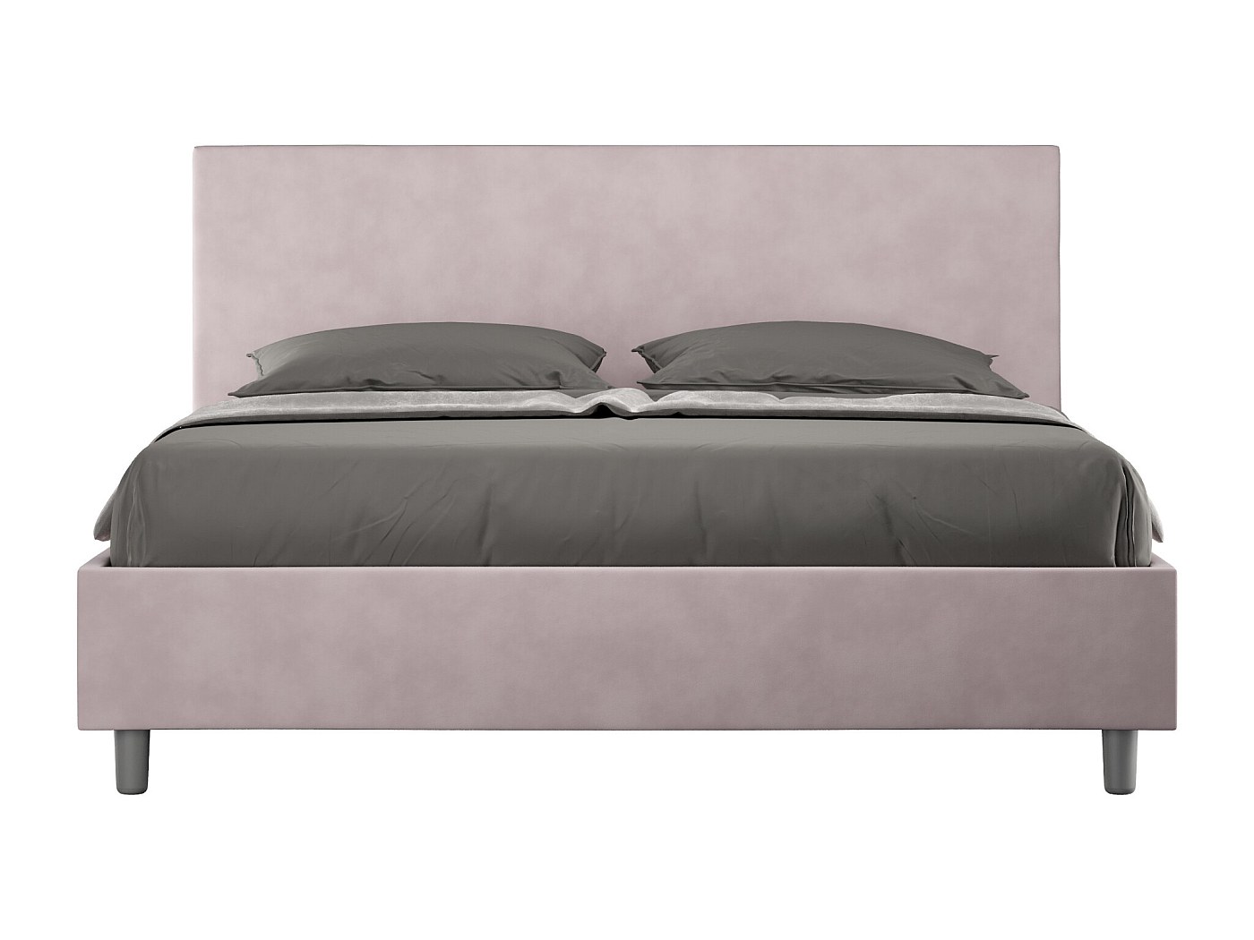 Cama contenedor doble acolchada de microfibra glicina Adele 160x210