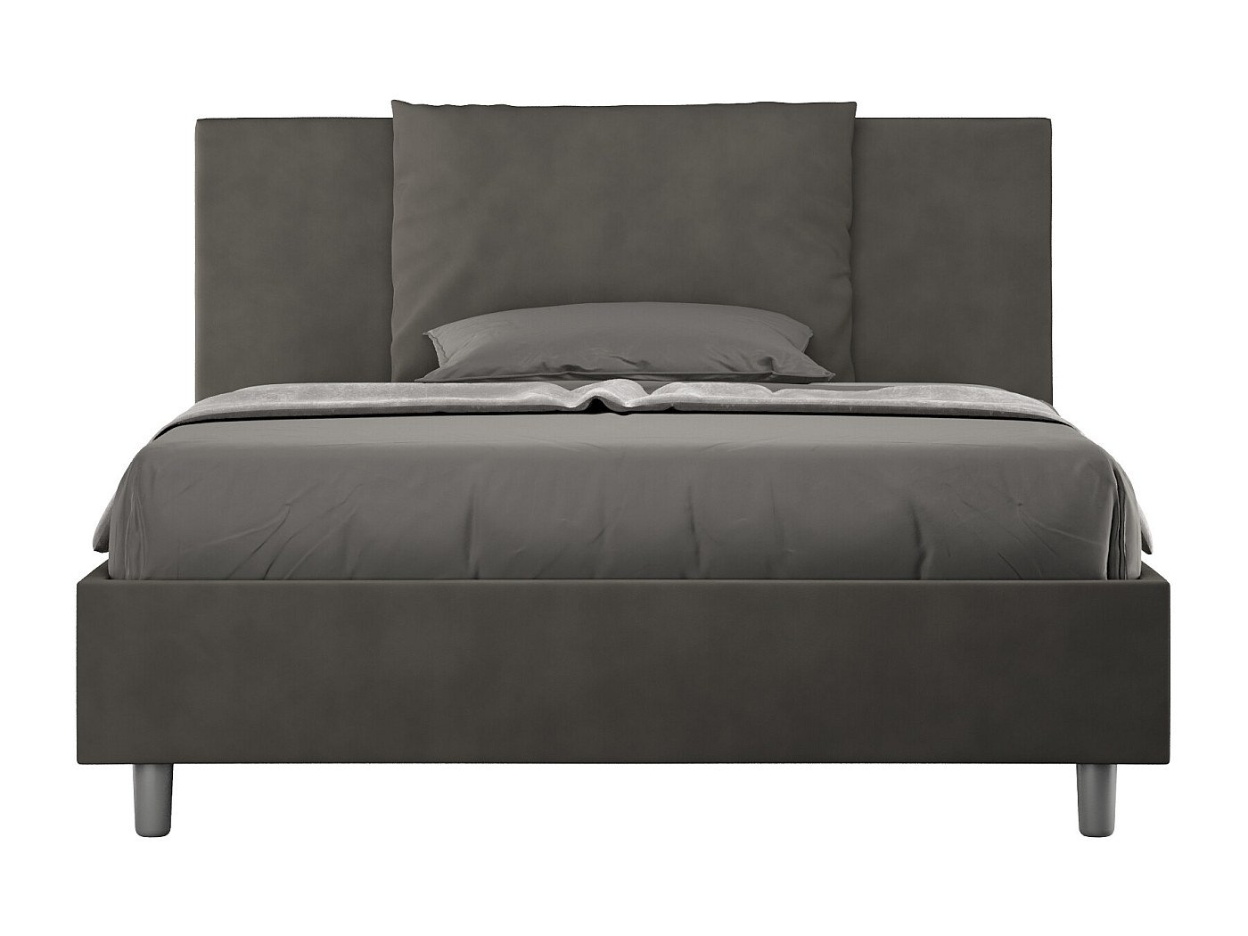 Lit Antea 130x210 sans sommier gris