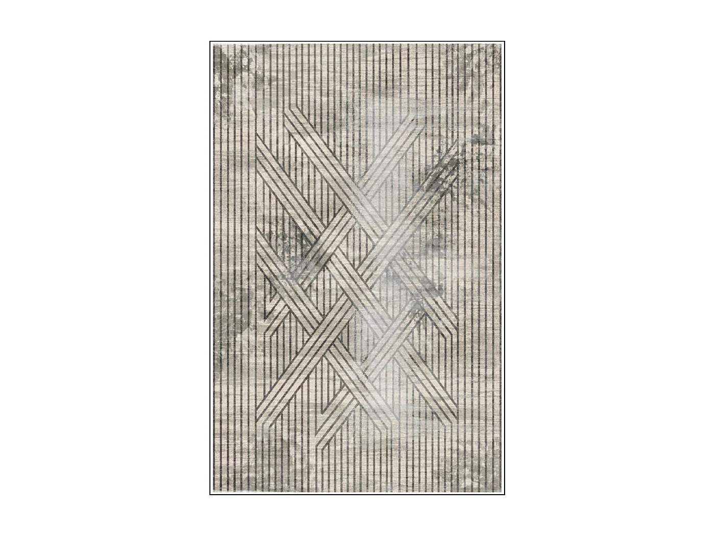 Tapis de salon 120x180 cm Polycoton Fisun Beige