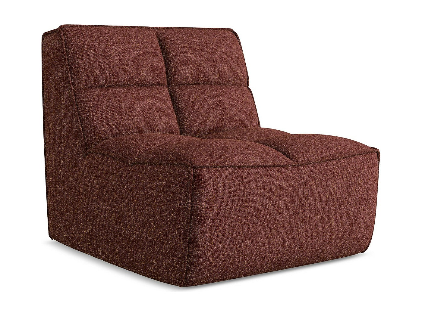 Fauteuil pour canapé modulable en tissu texturé - bourgogne - KALAI