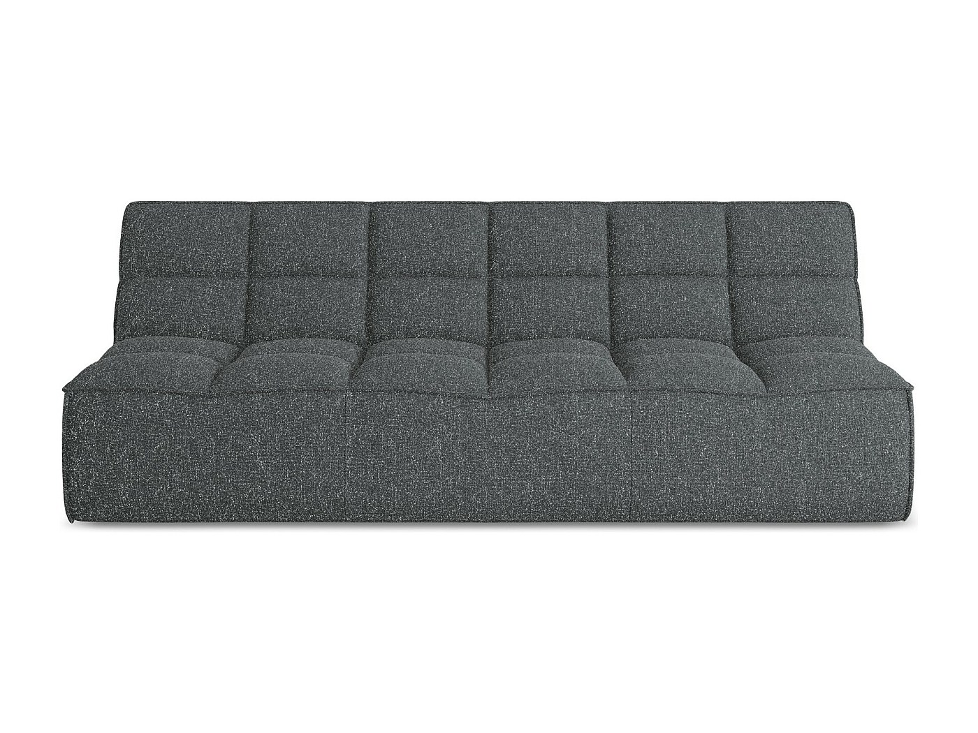 Canapé modulable 3 places en tissu texturé - graphite - KALAI