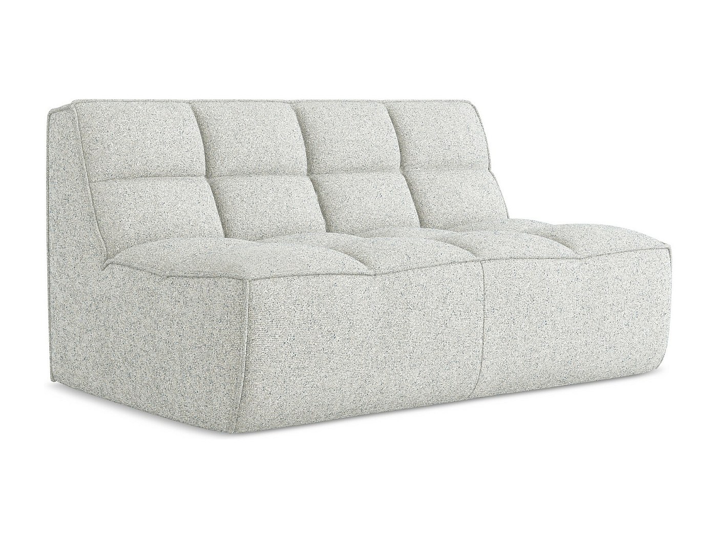 Canapé modulable 2 places en tissu texturé - beige - KALAI