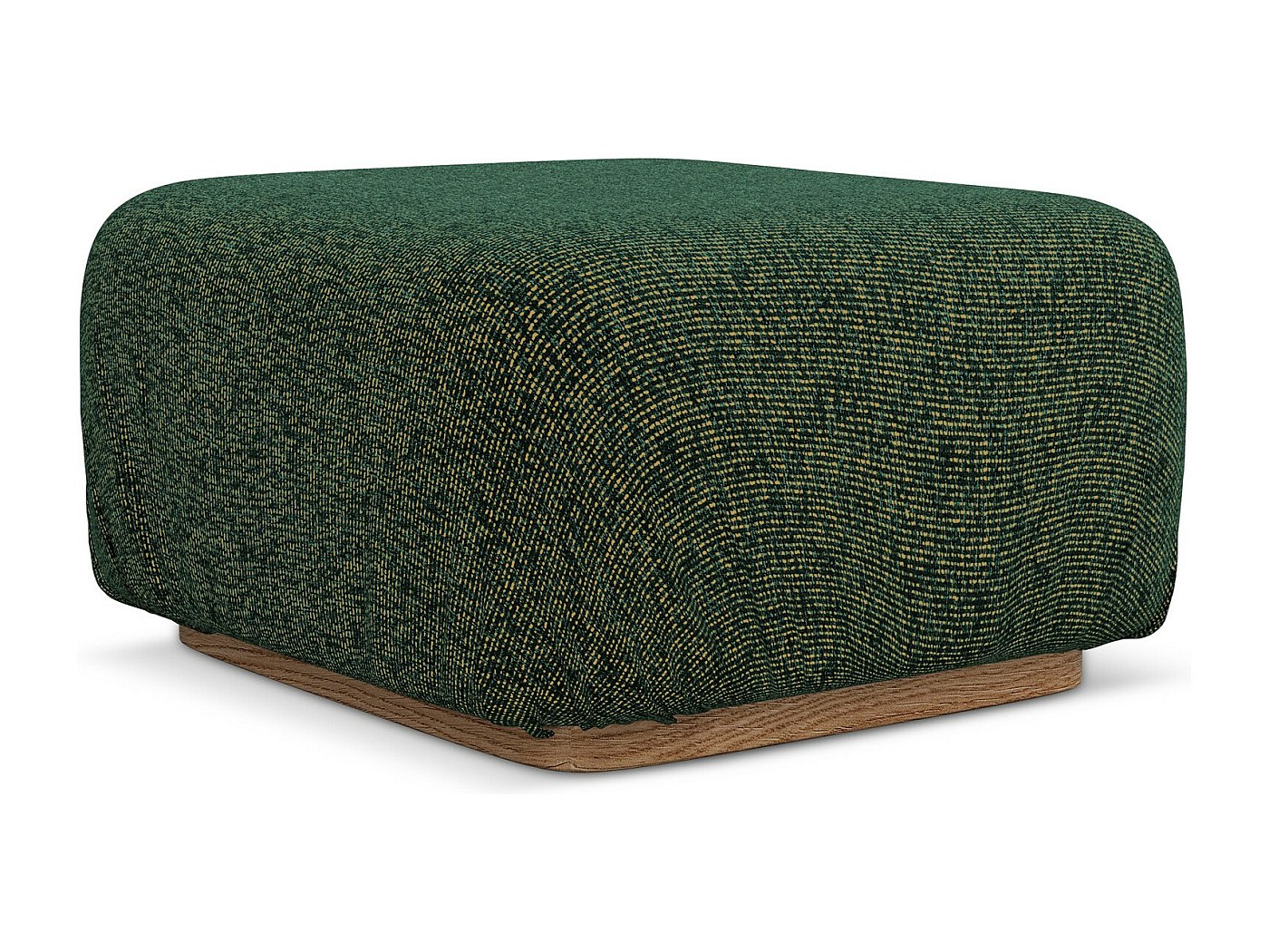 Pouf en tissu texturé - vert - AILANI