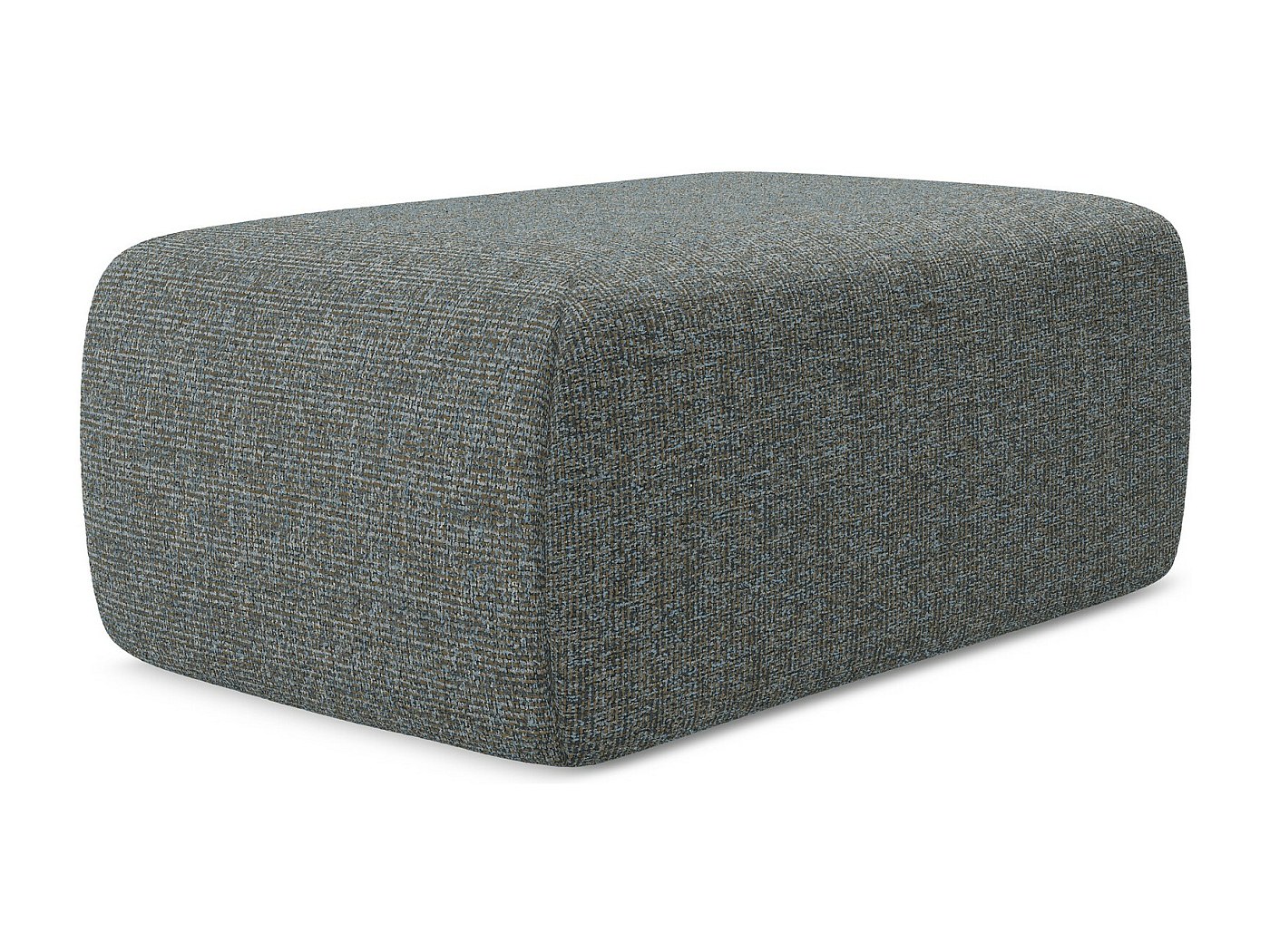 Pouf en tissu texturé - acier - KAPUA