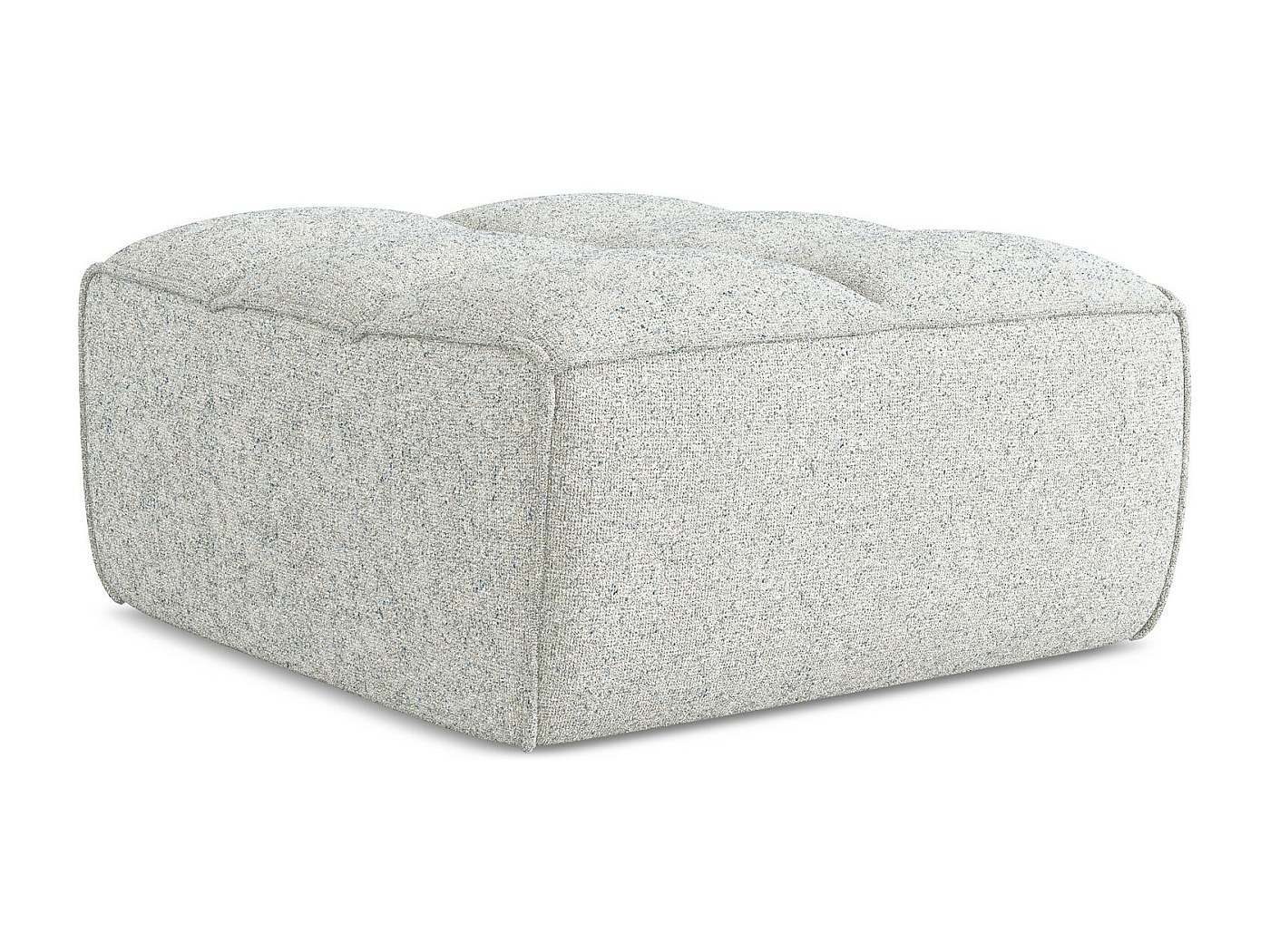 Pouf en tissu texturé - beige - KALAI