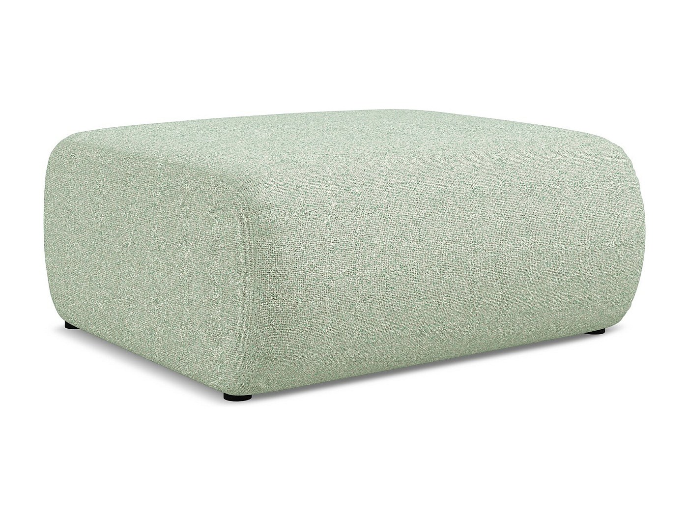 Pouf en tissu texturé - vert clair - EKAHI