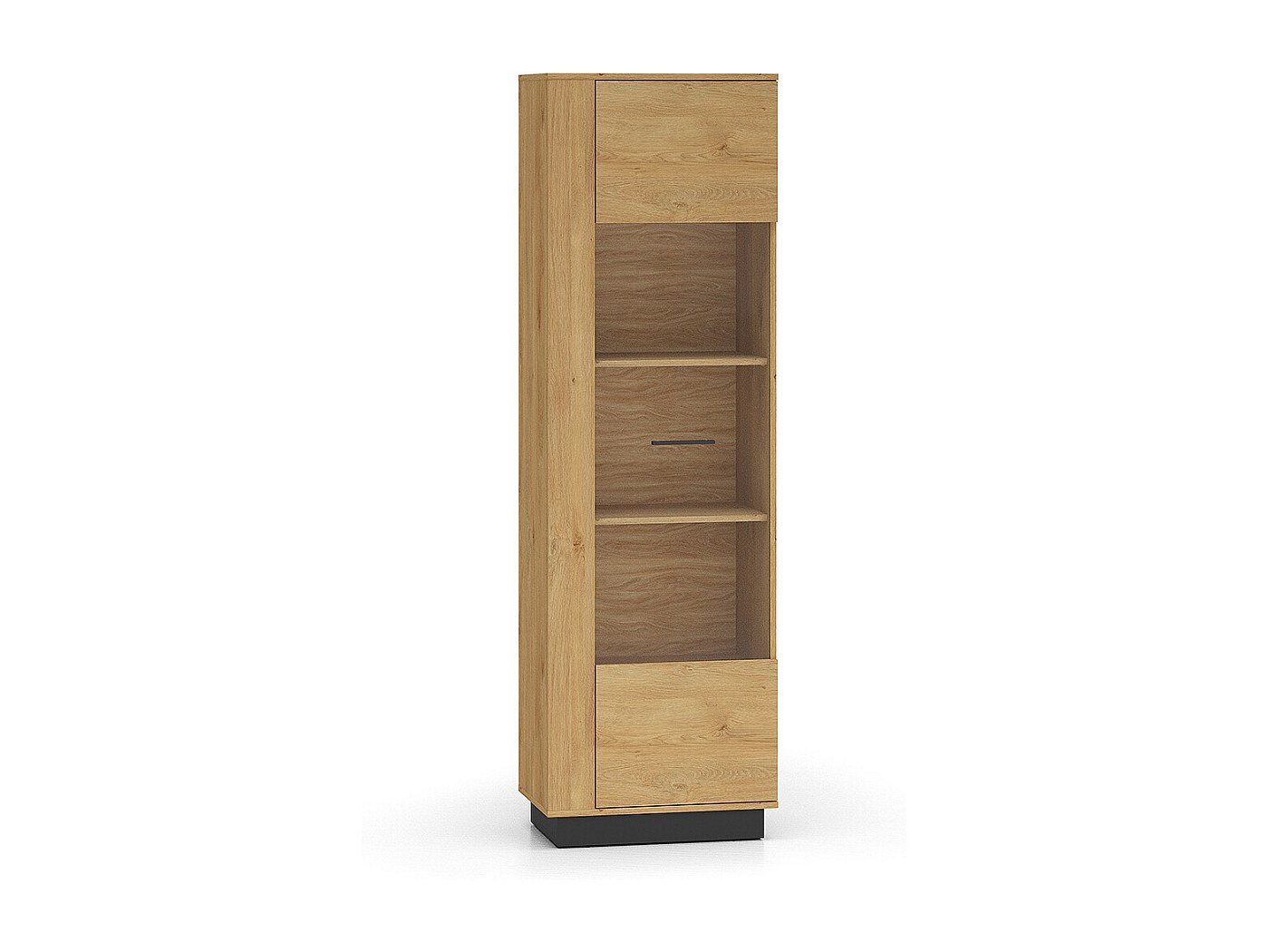Vitrine 1 porte Ysia Bois et Noir