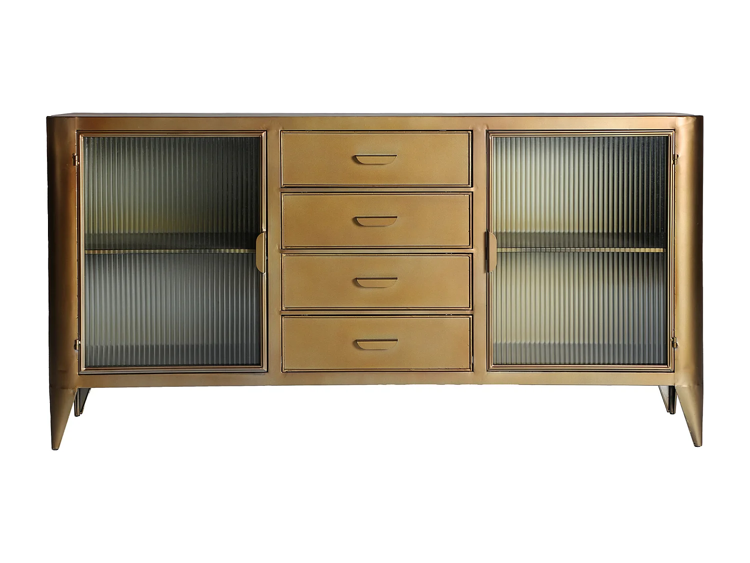 Buffet en fer doré vieux en 160x40x80 cm