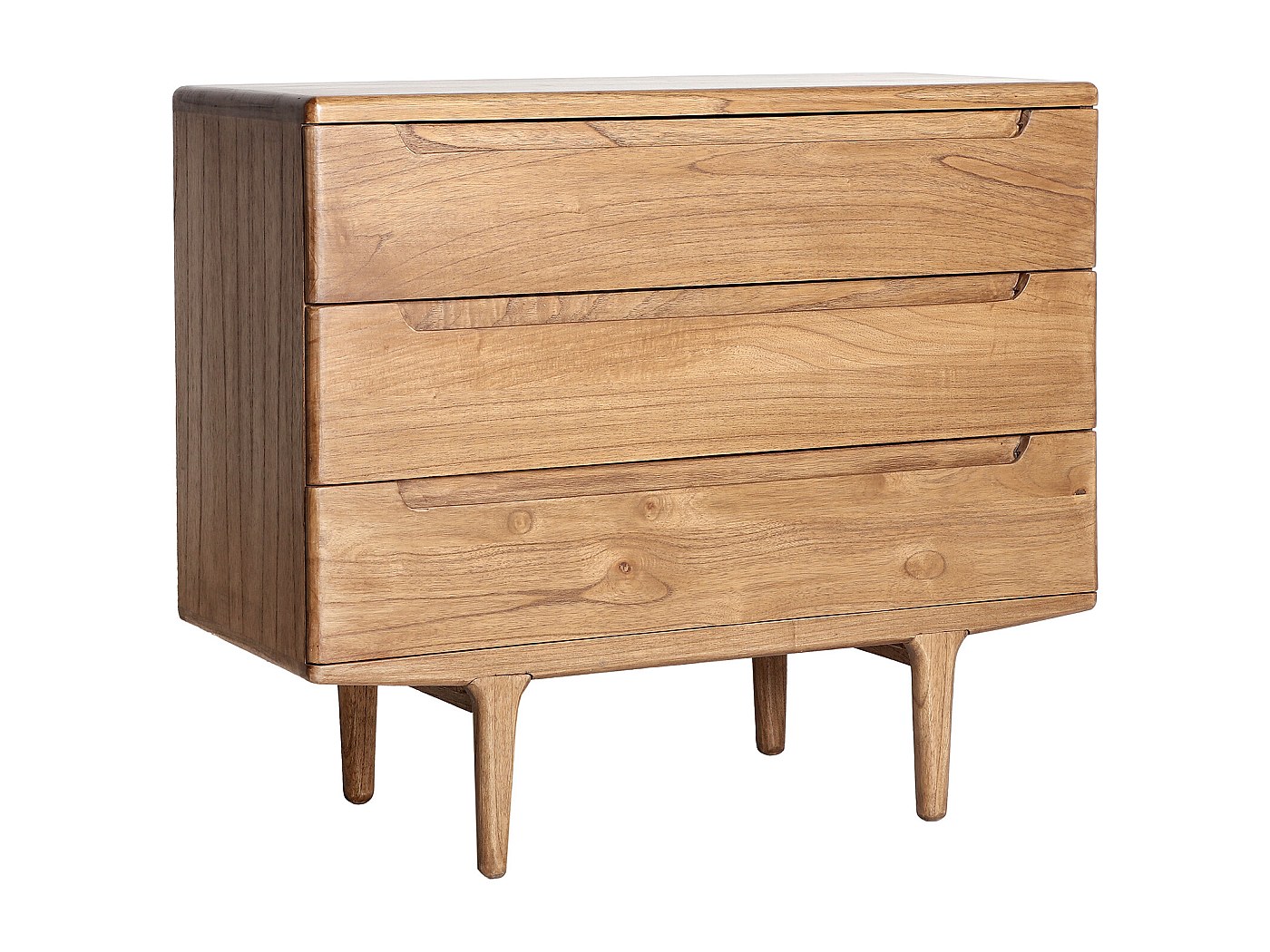 Cómoda de madera mindi en color marrón . de 100x43x86cm