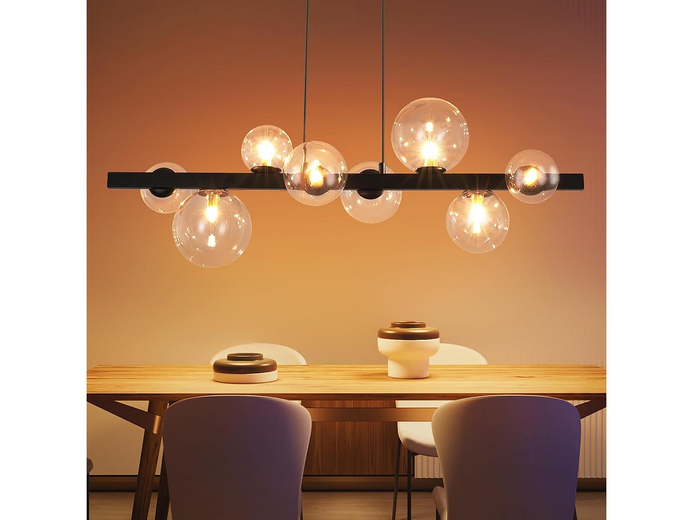 NETTLIFE Tafel voor het eten in hangend model, hanglamp voor de ...