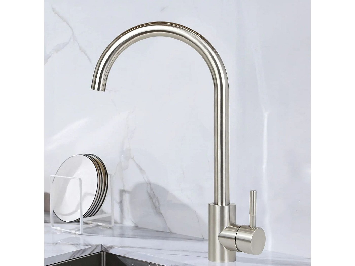 NETTLIFE Keukenkraan Keukenhoogdrukkraan Keukenwasbakkenkraan Rvs 360 ...