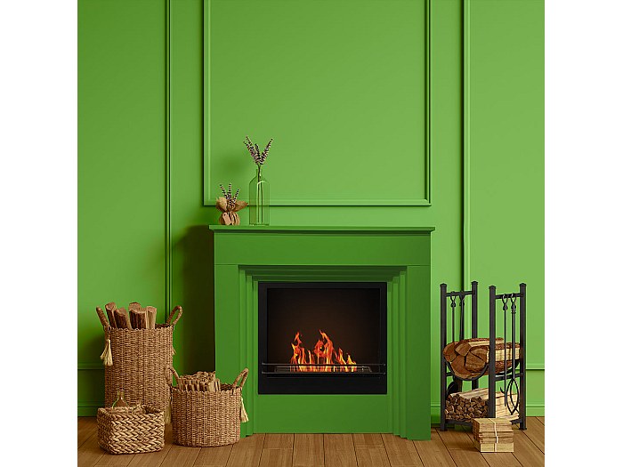 Camino a bioetanolo biocamino da terra colorato BELLINI Verde 6018 ...