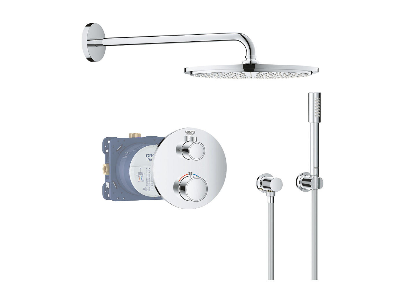 Colonne de douche encastrable GROHE Grohtherm Rainshower Cosmopolitan 310